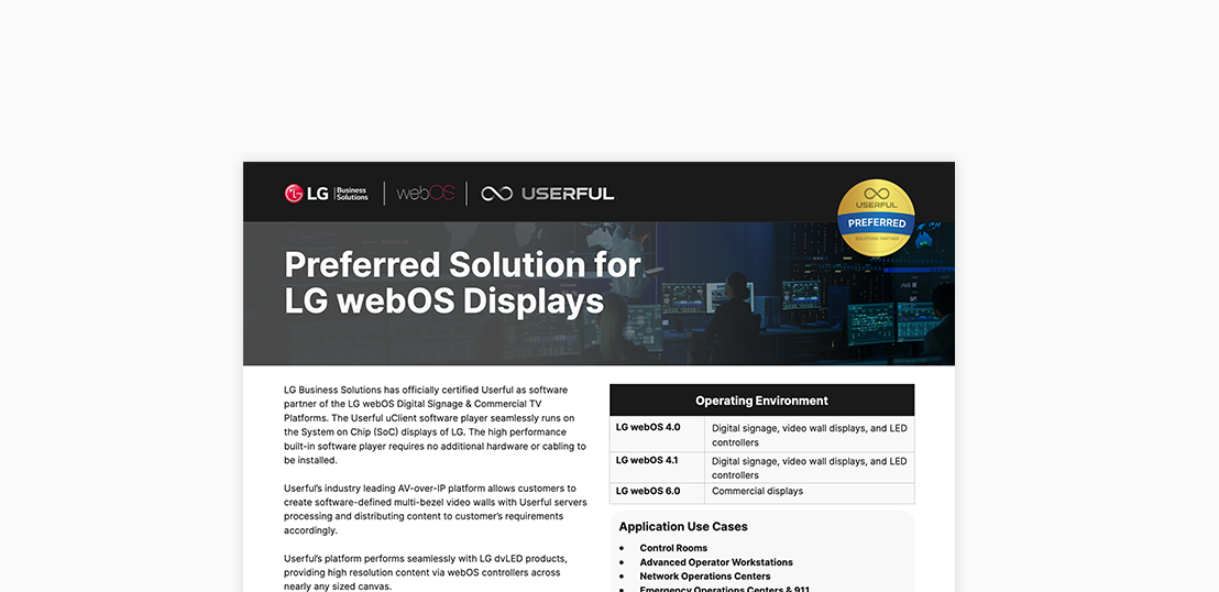 Run Userful's uClient App on LG webOS Displays