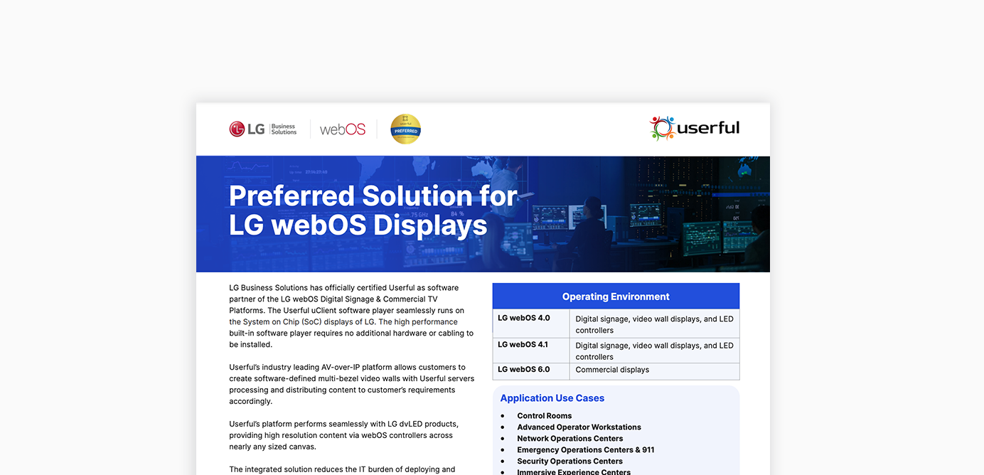 Run Userful's uClient App on LG webOS Displays
